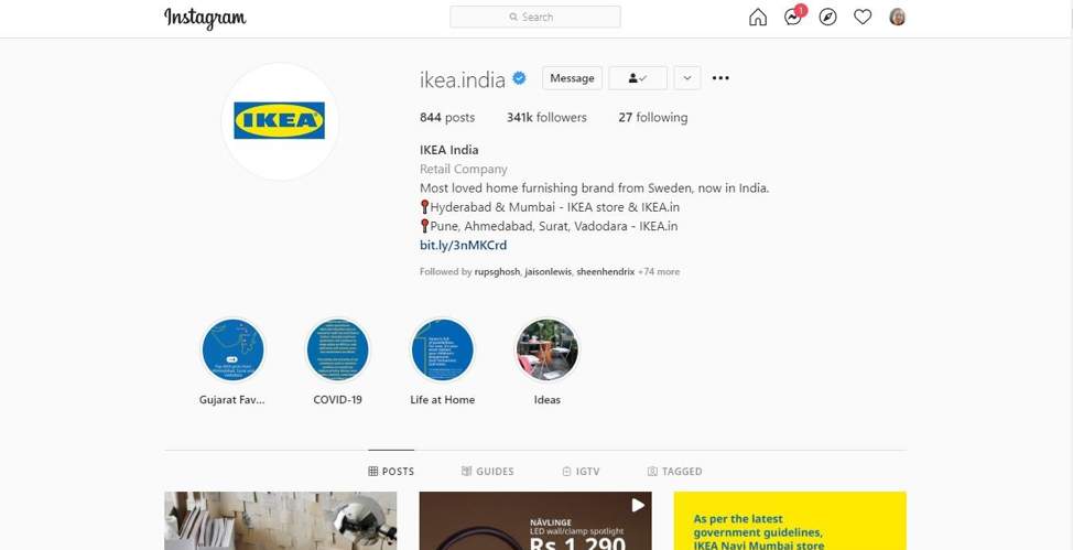 How Ikea’s Indian Instagram handle is Minimalist but Maximized | How ...